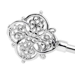 Body Candy Womens 14G 316L Steel Helix Cartilage Earring Ornate Filigree Key Industrial Barbell 1 1/2"