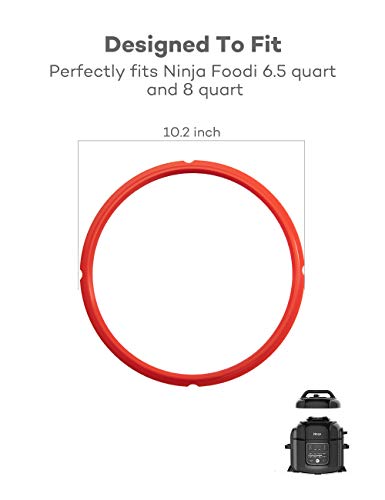 Goldlion Sealing Ring Compatible with Ninja Foodi 5 Quart 6.5 Quart and 8 Quart Silicone Gasket Accessories Rubber Sealer Replacement for Pressure Cooker and Air Fryer, Pack of 3