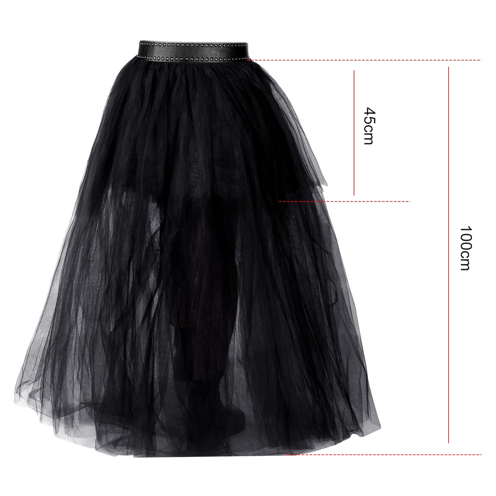 Norme 80's Costume Accessories Set, Women Black Bowknot Headband Lace Skirt Waistband for Women Halloween Party Cosplay