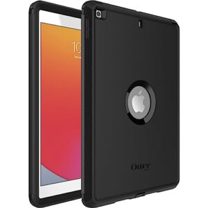 otterbox defender series case for ipad 7th, 8th & 9th gen (10.2" display - 2019, 2020 & 2021 version) - black, rugged, durable, multi-layer protection