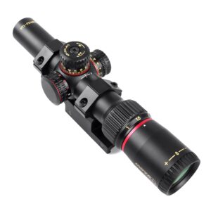 sniper vt 1-5x24 ffp first focal plane lpvo rifle scope with red/green illuminated reticle and scope mount