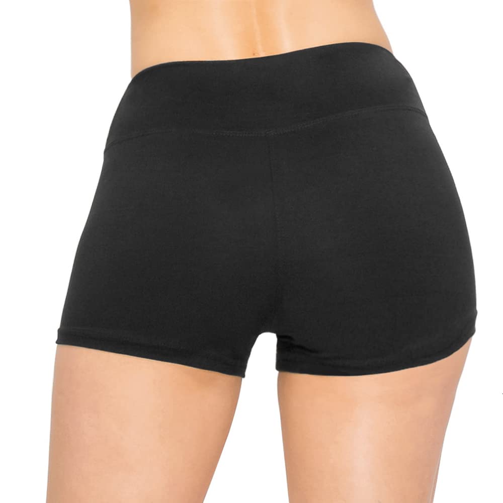 ALWAYS Women Boyshort Underwear Panties - Soft Stretch Boxer Brief Yoga Shorts 3 Pack Black Medium