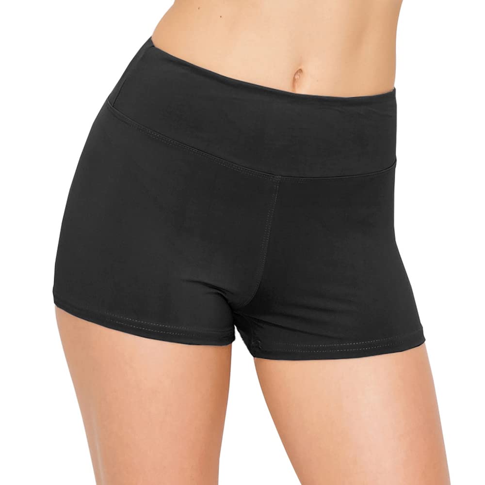 ALWAYS Women Boyshort Underwear Panties - Soft Stretch Boxer Brief Yoga Shorts 3 Pack Black Medium