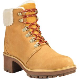 timberland womens kinsley leather ankle hiking boots tan 8 medium (b,m)