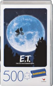 e.t. the extra-terrestrial movie 500-piece puzzle in plastic retro blockbuster vhs video case