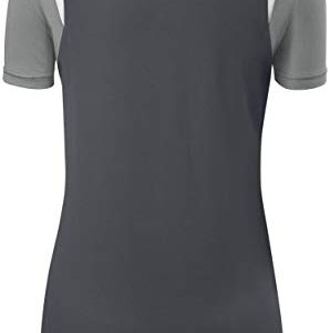 Mizuno Balboa 5.0 Short Sleeve Volleyball Jersey, Large, Charcoal/Silver