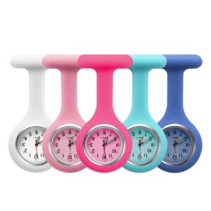 groupcow 5pcs silicone nurses watch (practical colour)