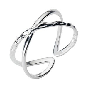 minimalist criss cross sterling silver open x rings for women adjustable wrap cuff stacking statement eternity ring engagement finger thumb band