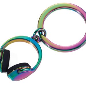 Troika HEADPHONE – KR17-07/MC – Keyring – Rainbow colour design – cast metal, silicone – iridescent original