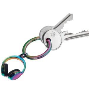 Troika HEADPHONE – KR17-07/MC – Keyring – Rainbow colour design – cast metal, silicone – iridescent original