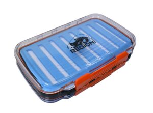 region fishing double sided waterproof fly box for nymphs and streamers