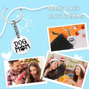 Dog Mom Keychain for Women Mother’s Day Gift Keychain Funny Dog Tag Pendent Mother Keychain from Daughter Son for Birthday Christmas Mother’s Day Thanksgiving Gift