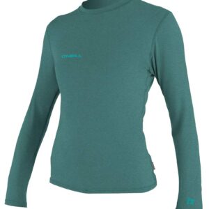 O'Neill Wetsuits Women's Hybrid L/S Sun Shirt Rash Guards, Turquoise, Medium US