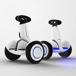 Segway Ninebot S-Plus Smart Self-Balancing Electric Scooter with Intelligent Lighting and Battery System, Remote Control and Auto-Following Mode, White Large