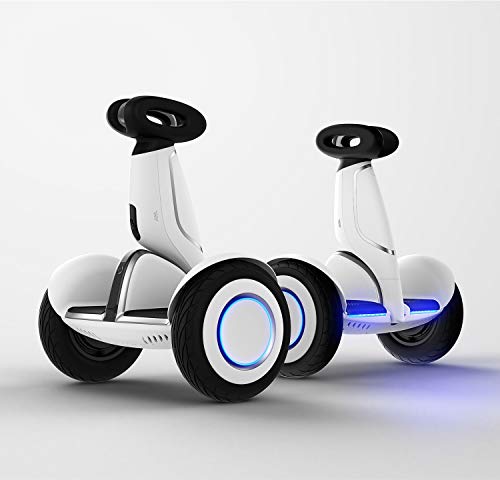 Segway Ninebot S-Plus Smart Self-Balancing Electric Scooter with Intelligent Lighting and Battery System, Remote Control and Auto-Following Mode, White Large