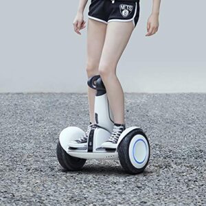 Segway Ninebot S-Plus Smart Self-Balancing Electric Scooter with Intelligent Lighting and Battery System, Remote Control and Auto-Following Mode, White Large