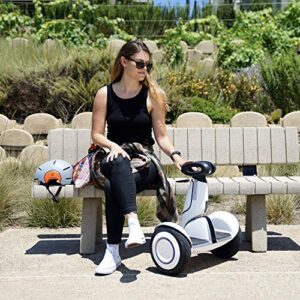 Segway Ninebot S-Plus Smart Self-Balancing Electric Scooter with Intelligent Lighting and Battery System, Remote Control and Auto-Following Mode, White Large