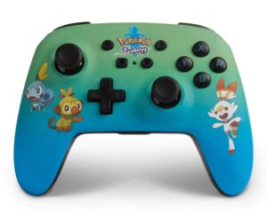 powera enhanced wireless controller for nintendo switch - pokémon sword, nintendo switch lite, gamepad, game controller, bluetooth controller, aa battery