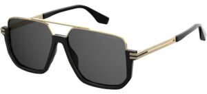 marc jacobs men's marc 413/s navigator sunglasses, black gold/gray, 57mm, 13mm