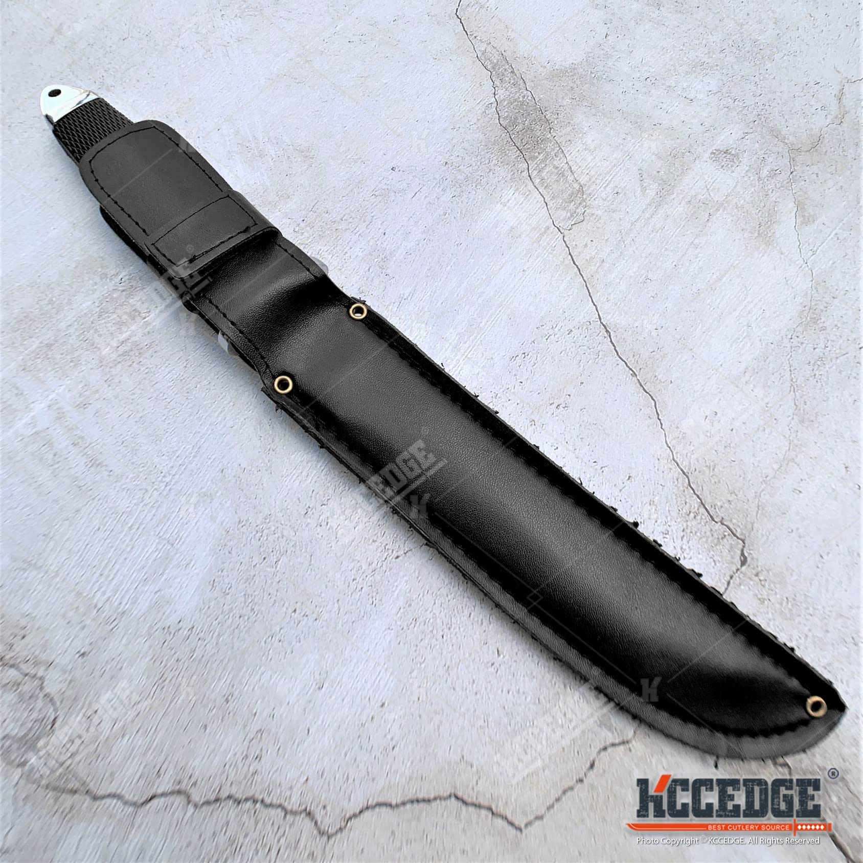 KCCEDGE BEST CUTLERY SOURCE Tactical Knife, 12.5in Full Tang 3cr13 Stainless Steel Blade, Modern Samurai Tanto Knife for Camping, Hiking, Fishing, Hunting