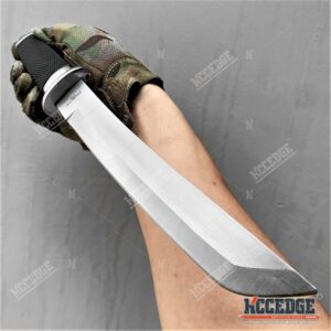 KCCEDGE BEST CUTLERY SOURCE Tactical Knife, 12.5in Full Tang 3cr13 Stainless Steel Blade, Modern Samurai Tanto Knife for Camping, Hiking, Fishing, Hunting