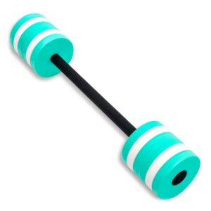 trademark innovations 30" aqua fitness swim bar with padded grip (teal)