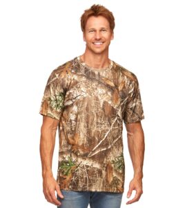 realtree men's essential camo lightweight performance short sleeve shirt (rt edge, large)