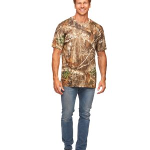 Realtree Men's Essential Camo Lightweight Performance Short Sleeve Shirt (RT Edge, Large)