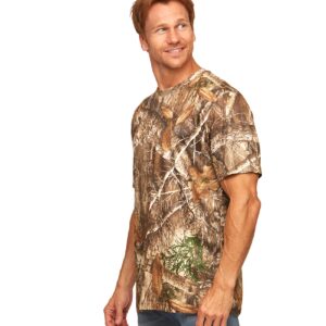 Realtree Men's Essential Camo Lightweight Performance Short Sleeve Shirt (RT Edge, Large)