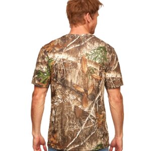 Realtree Men's Essential Camo Lightweight Performance Short Sleeve Shirt (RT Edge, Large)