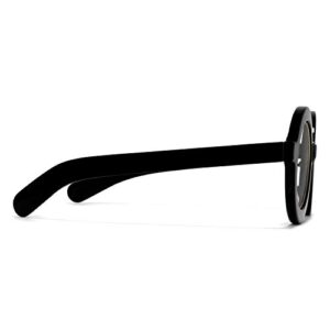 Zeelool Retro Thick Round Eyeglasses Frame for Women Men Non-prescription Clear Lens Calhoun ZOA01776-01 Black