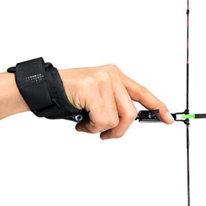 Compound Bow Release Aid Trigger Adult Archery Right Left Hand Adjustable Black Wrist Strap （Pack of 1