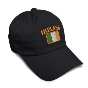 speedy pros soft baseball cap ireland flag embroidery flags world cup soccer twill cotton embroidered dad hats for men & women black design only