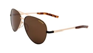 tifosi optics shwae aviator sunglasses (midnight gold, brown)