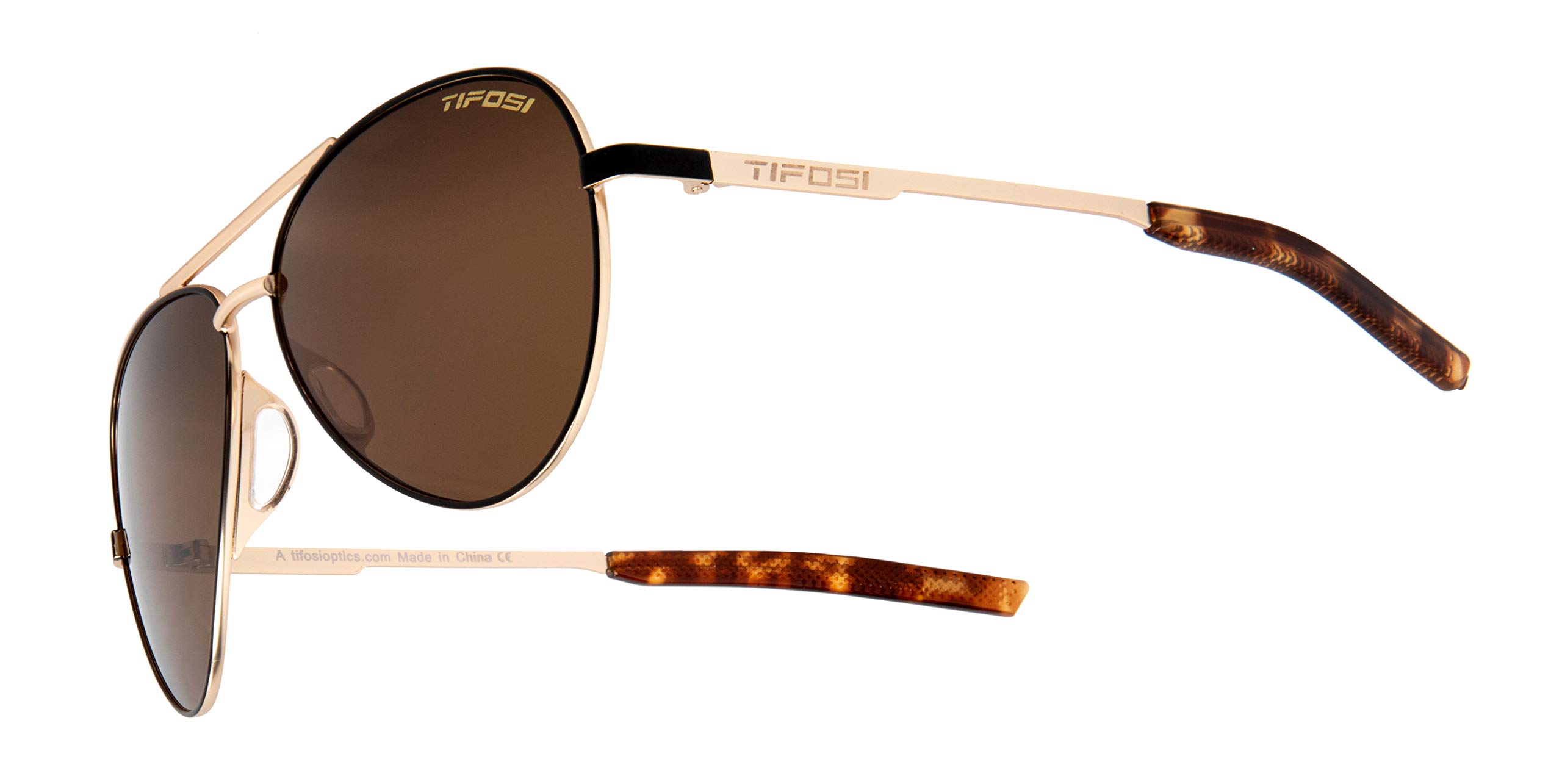 Tifosi Optics Shwae Aviator Sunglasses (Midnight Gold, Brown)