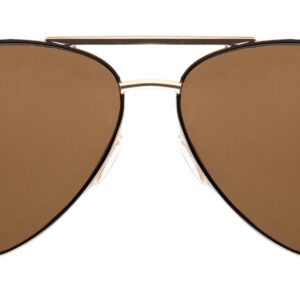 Tifosi Optics Shwae Aviator Sunglasses (Midnight Gold, Brown)