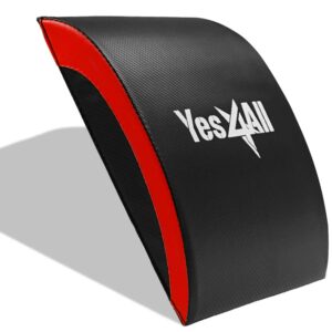 yes4all ab mat for sit up 15" situps pad i thick workout mat comfortable for abdominal exercises, crunches, push-ups, core training, lower back support and stretches ab muscles - red