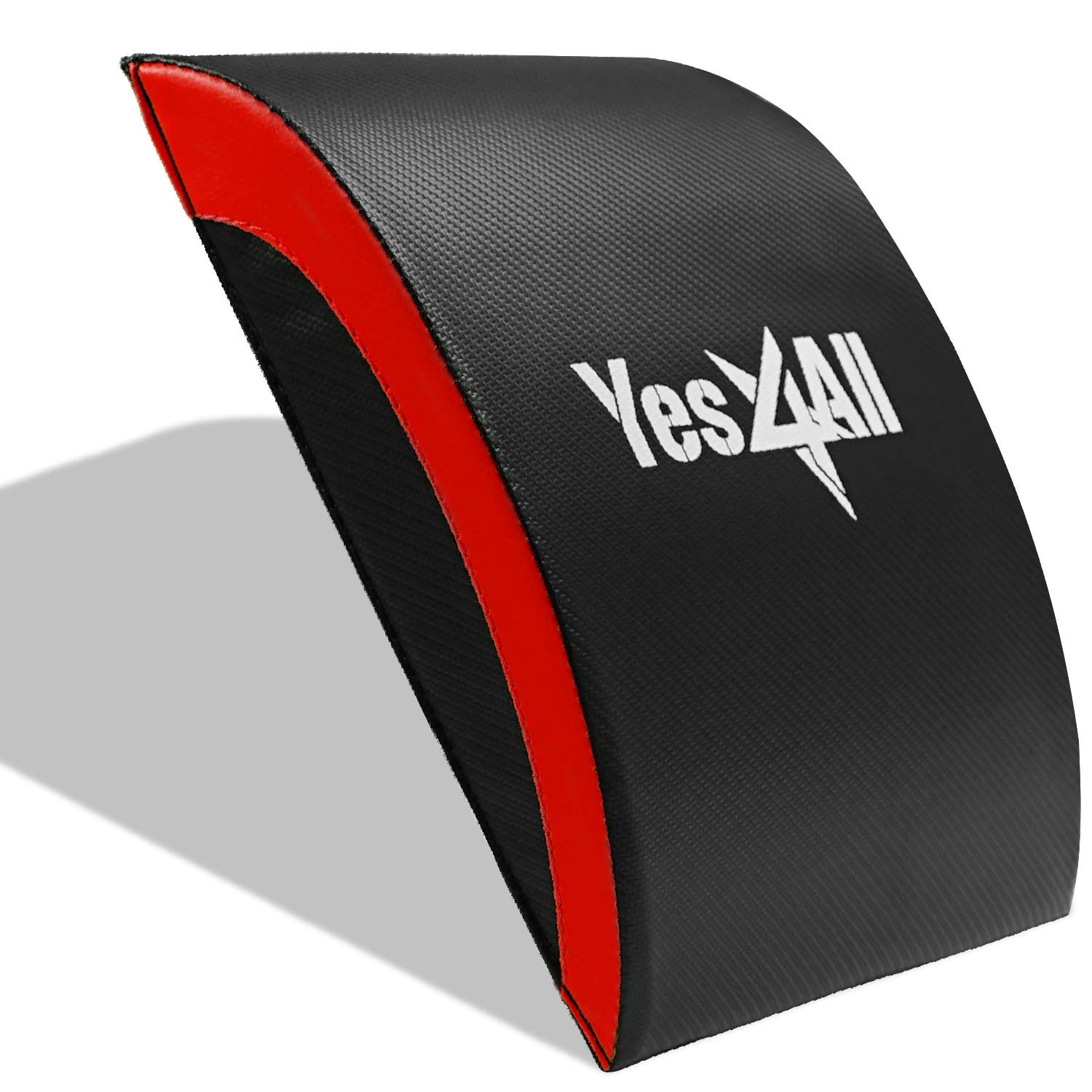 Yes4All Ab Mat For Sit Up 15" Situps Pad I Thick Workout Mat Comfortable for Abdominal Exercises, Crunches, Push-Ups, Core Training, Lower Back Support and Stretches Ab Muscles - Red