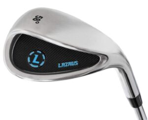 lazrus premium sand wedge anti duff thick sole loft wedge golf club for men & women - escape bunkers and save strokes around the green - lob golf wedges for men (58 degree, right)