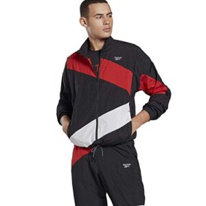 reebok track jacket, black, m