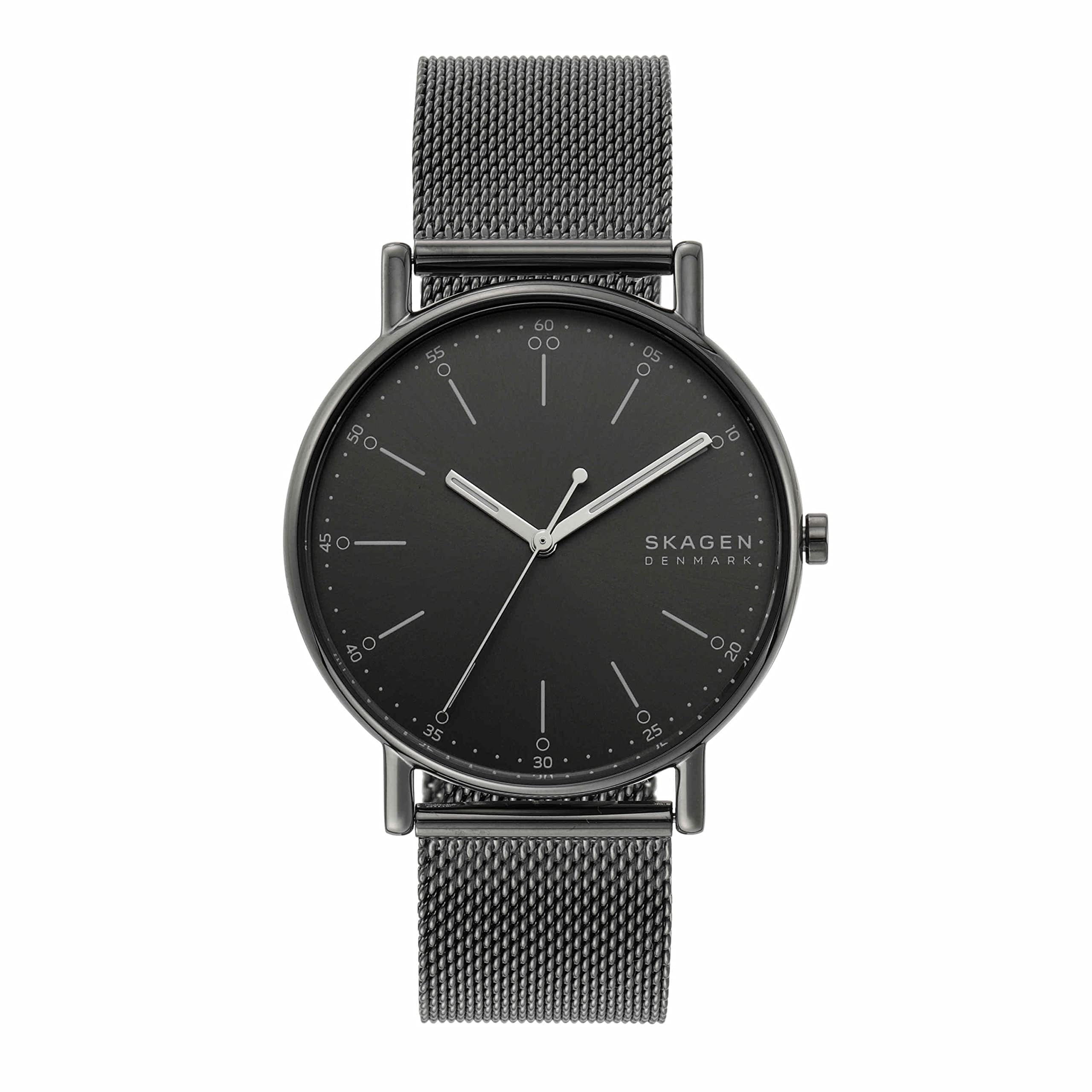 Skagen Men's Signatur Three-Hand Gray Stainless Steel Mesh Band Watch (Model: SKW6577)