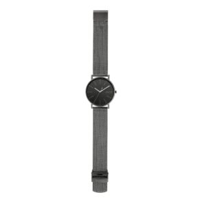 Skagen Men's Signatur Three-Hand Gray Stainless Steel Mesh Band Watch (Model: SKW6577)