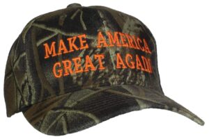 tropic hats adult embroidered make america great again trump adjustable ballcap - hardwoods camo