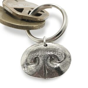 Custom Silver Pet Nose Keyring