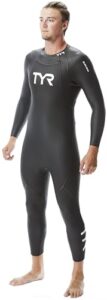 tyr mens tyr men's hurricane wetsuit cat 2 swimsuit, black, medium