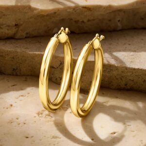 Ross-Simons Italian 18kt Yellow Gold Hoop Earrings