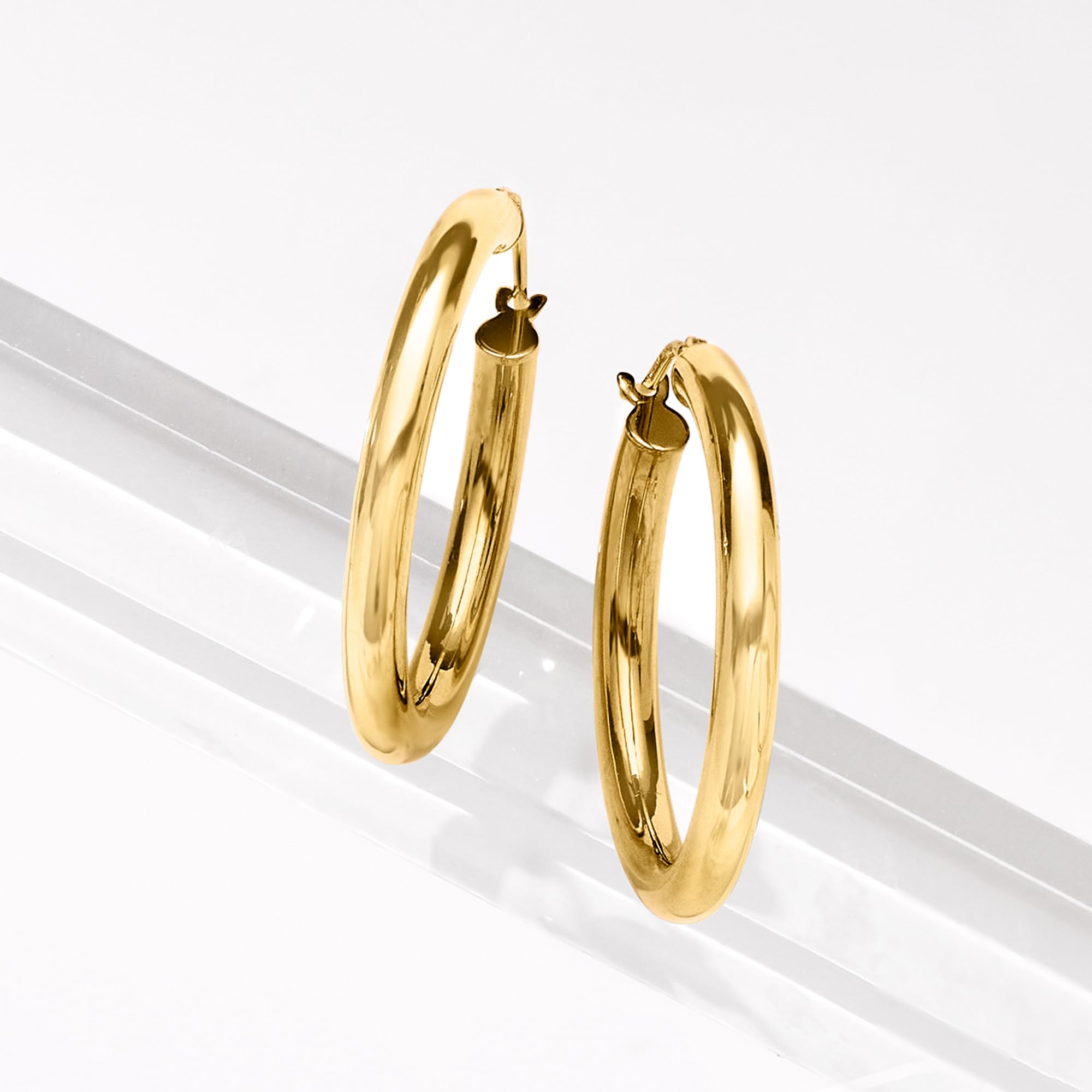 Ross-Simons Italian 18kt Yellow Gold Hoop Earrings