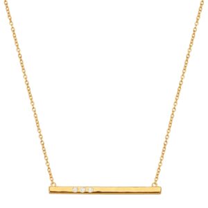 silpada 'dotted line' pendant necklace with crystals in gold-plated sterling silver, 18" + 2"