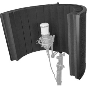 Rockville Large Studio Mic Isolation Shield Vocal Recording Booth (ROCKSHIELD 4)