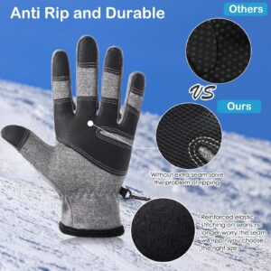 GORELOX Winter Warm Gloves,Touchscreen Cold Weather Driving Gloves Windproof Anti-Slip Sports Gloves for Cycling Running Skiing Hiking Climbing,Men ＆ Women